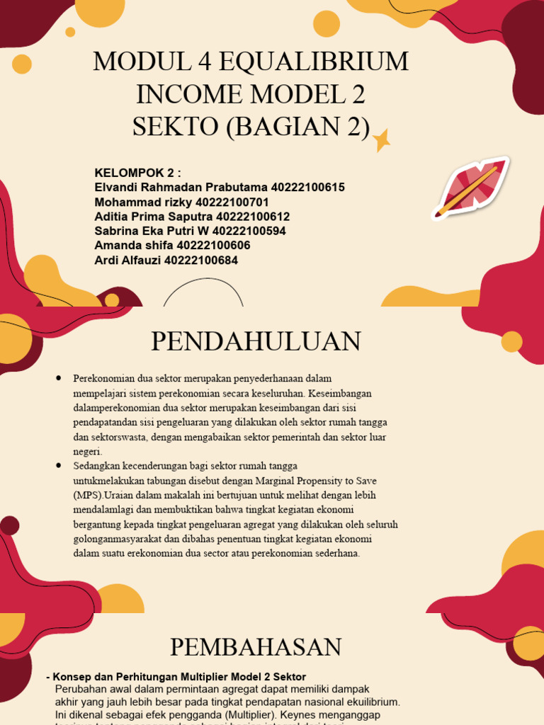 Modul 4 Equalibrium Income Model | PDF