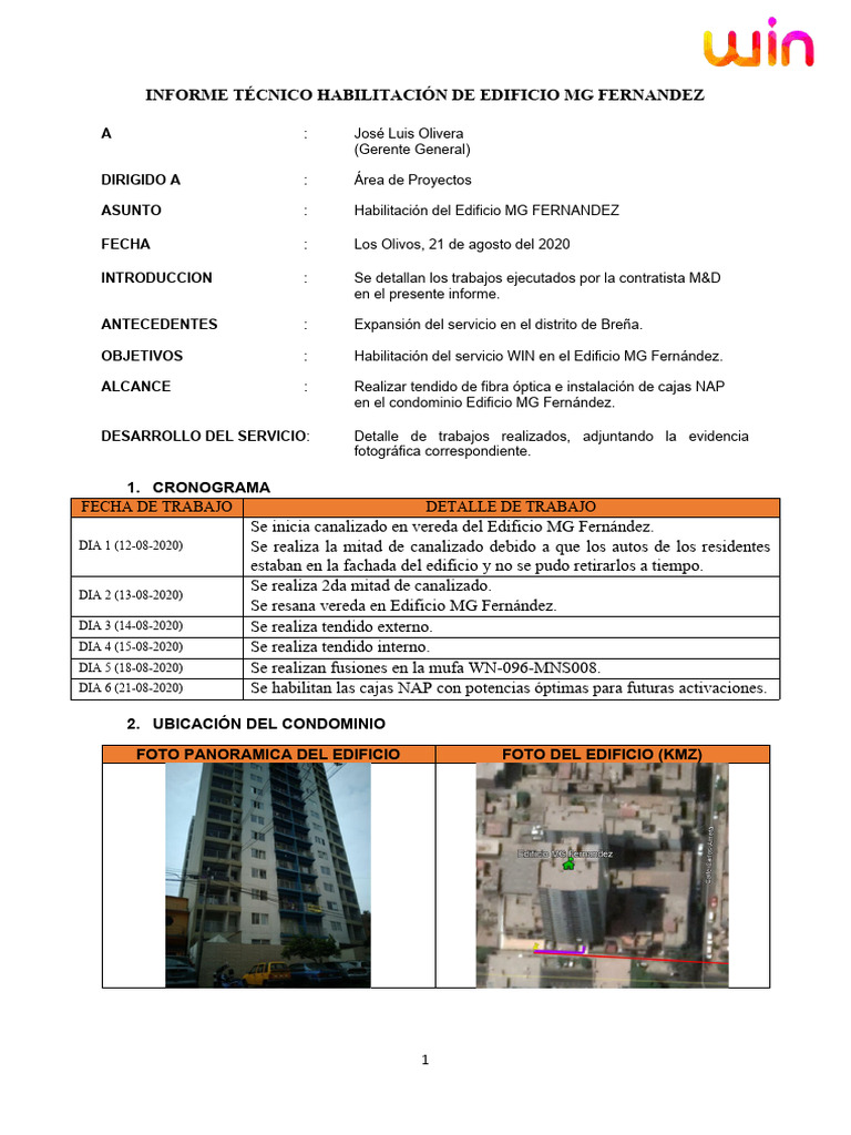 Informe Tecnico - Edificio MG Fernandez.v4 | PDF