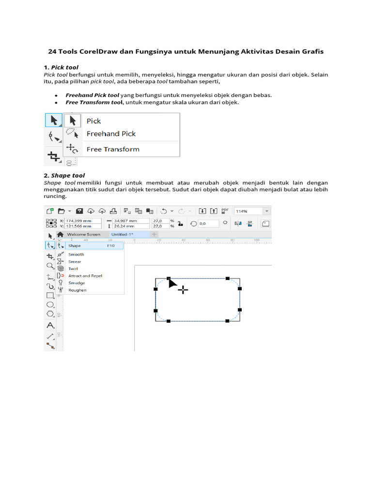 24 Tools CorelDraw Dan Fungsinya | PDF