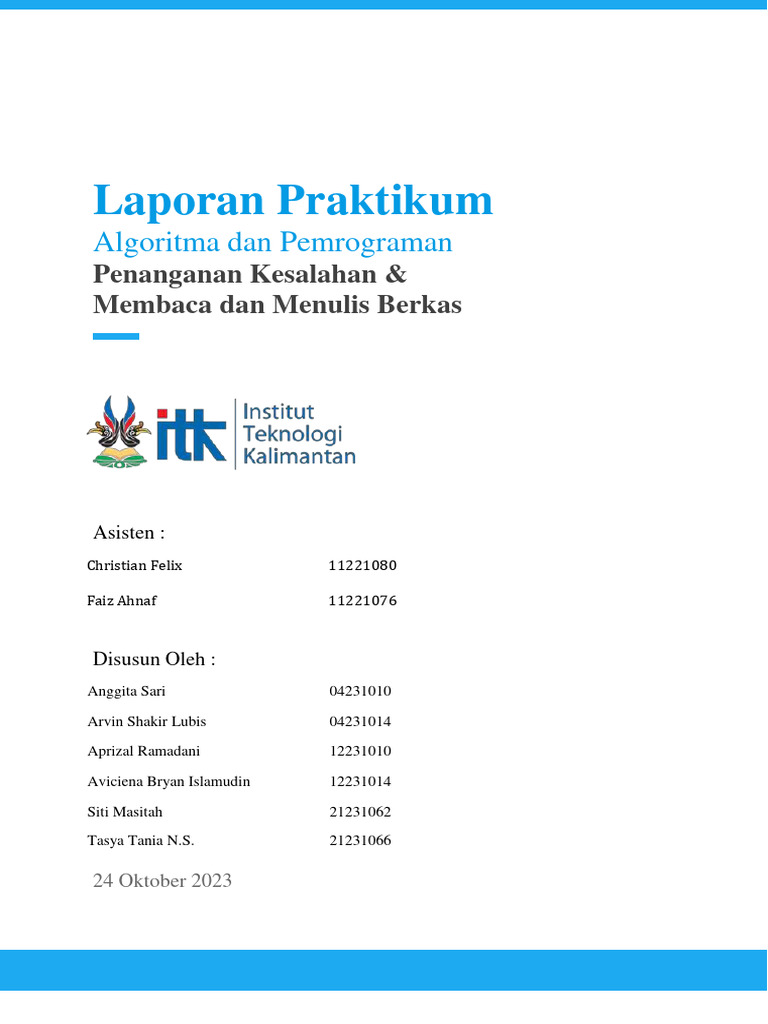 Laporan Praktikum: Algoritma Dan Pemrograman | PDF | Komputer