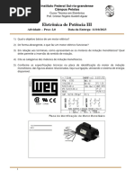 Eletro Lista 09 | PDF | Motores | Potência (Física)