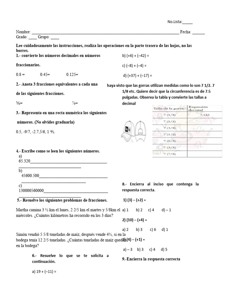 Examen Matematicas | PDF | Matemática Elemental | Geometría Elemental