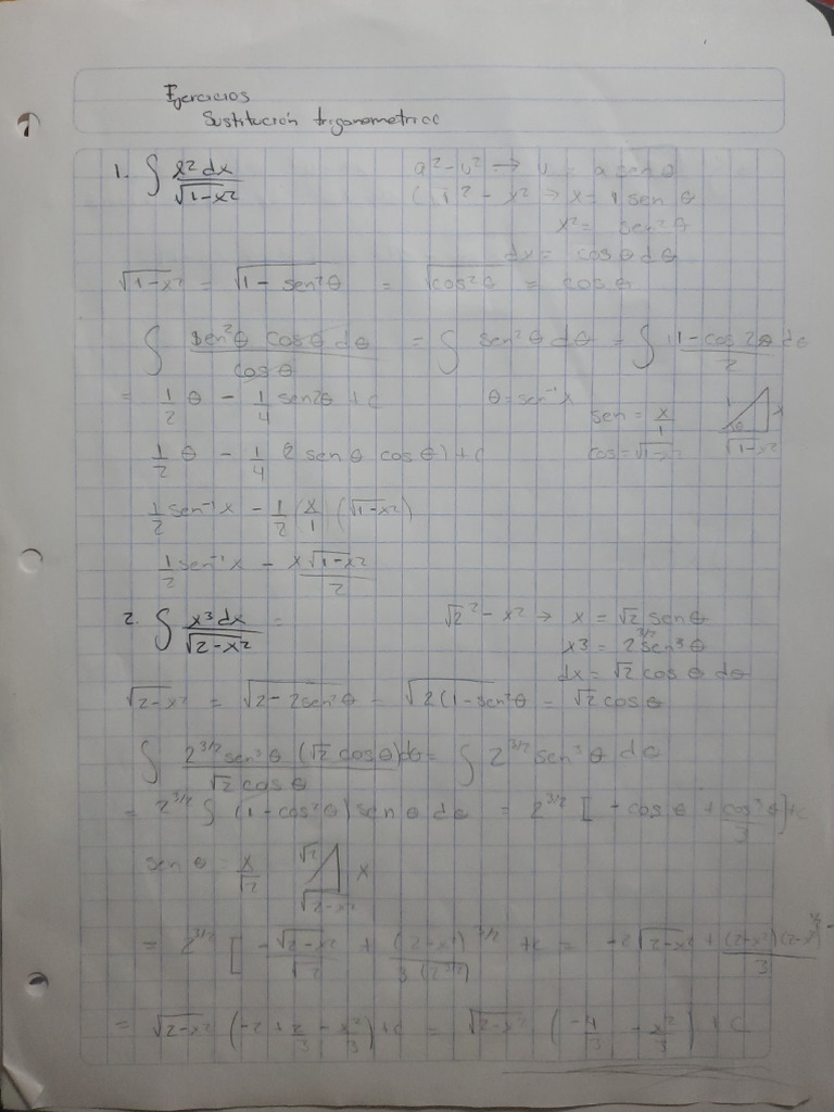 Sistitucion Trigonometrica c3 | PDF