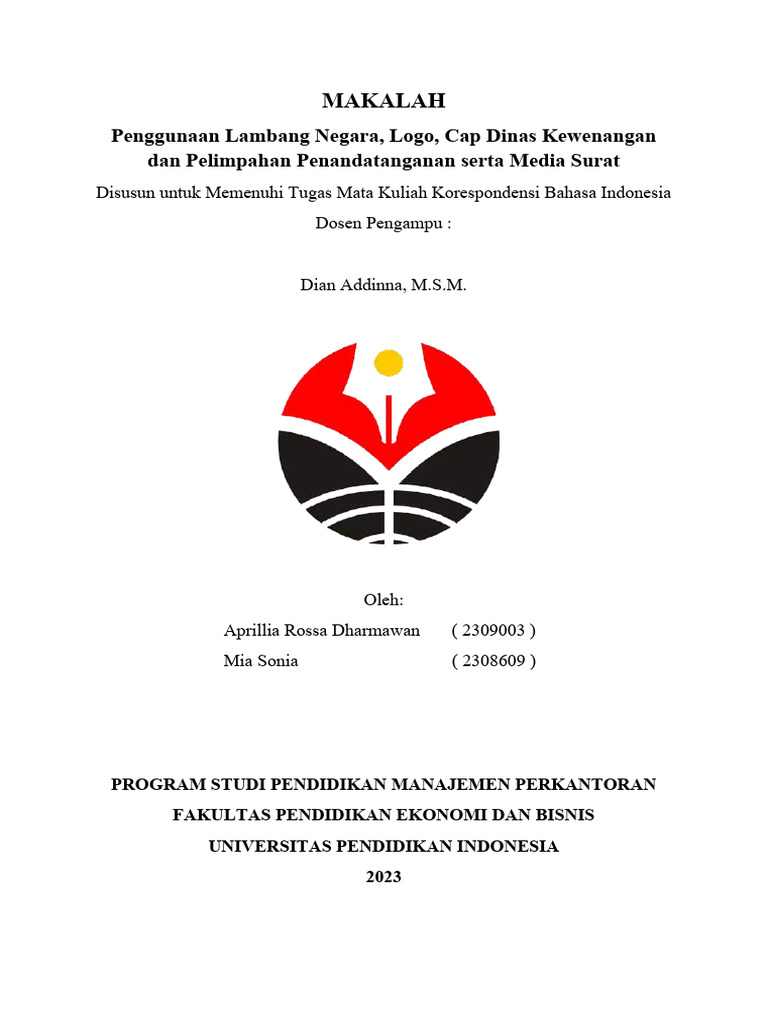 Penggunaan Lambang & Logo Resmi | PDF