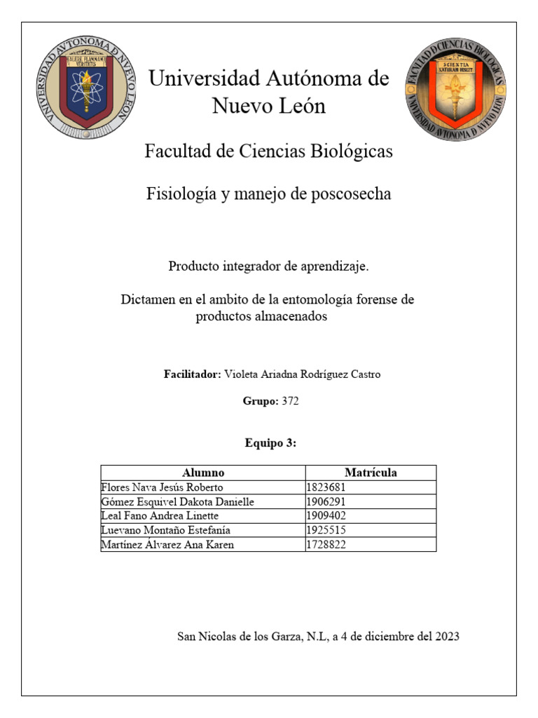 Poscosecha PIA Eq3 | PDF | Insectos | Las bacterias