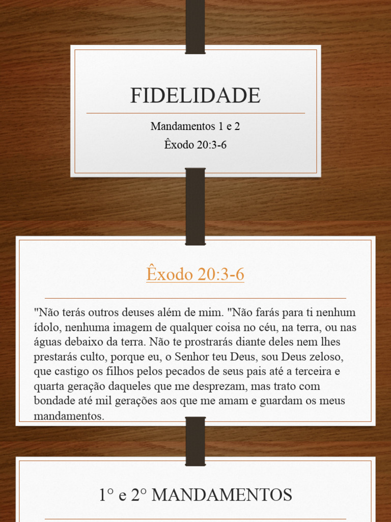 1 e 2 Mandamentos | PDF | Livro do Êxodo | Os Dez Mandamentos