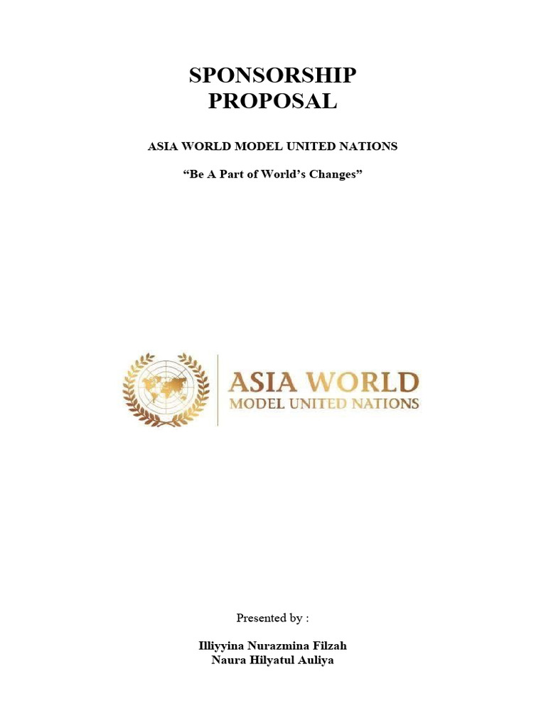 AWMUN 2023 Sponsorship Proposal | PDF | Lunch | United Nations