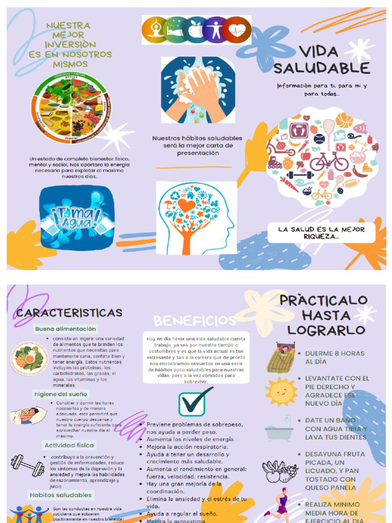 Triptico Vida Saludable | PDF