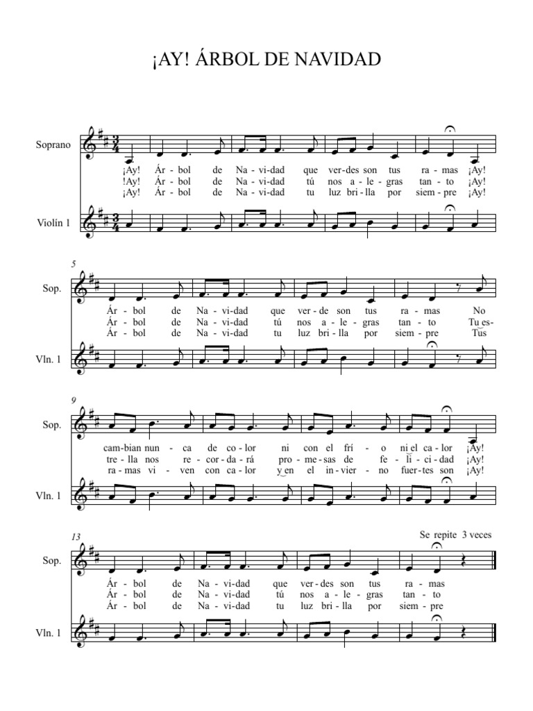 ¡AY! ÁRBOL DE NAVIDAD violín | PDF