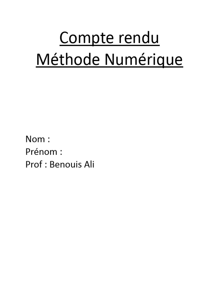 TP Methode 1 | PDF