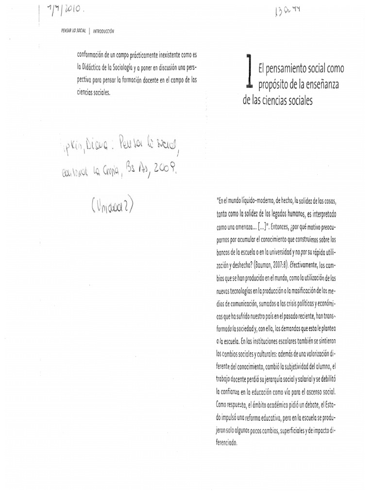 U2 - T3 - Pipkin, Diana (Coord.) (2009) - Capitulo 1 en Pensar Lo Social. Un Aporte de La ...