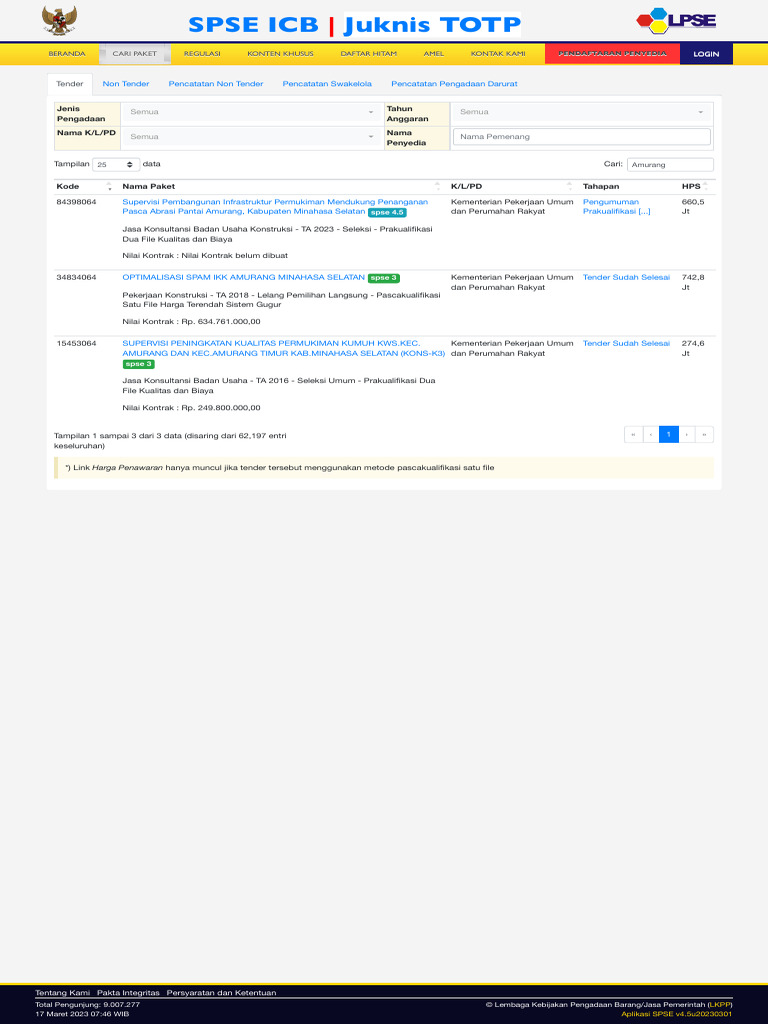 LPSE Kementerian Pekerjaan Umum Dan Perumahan Rak | PDF