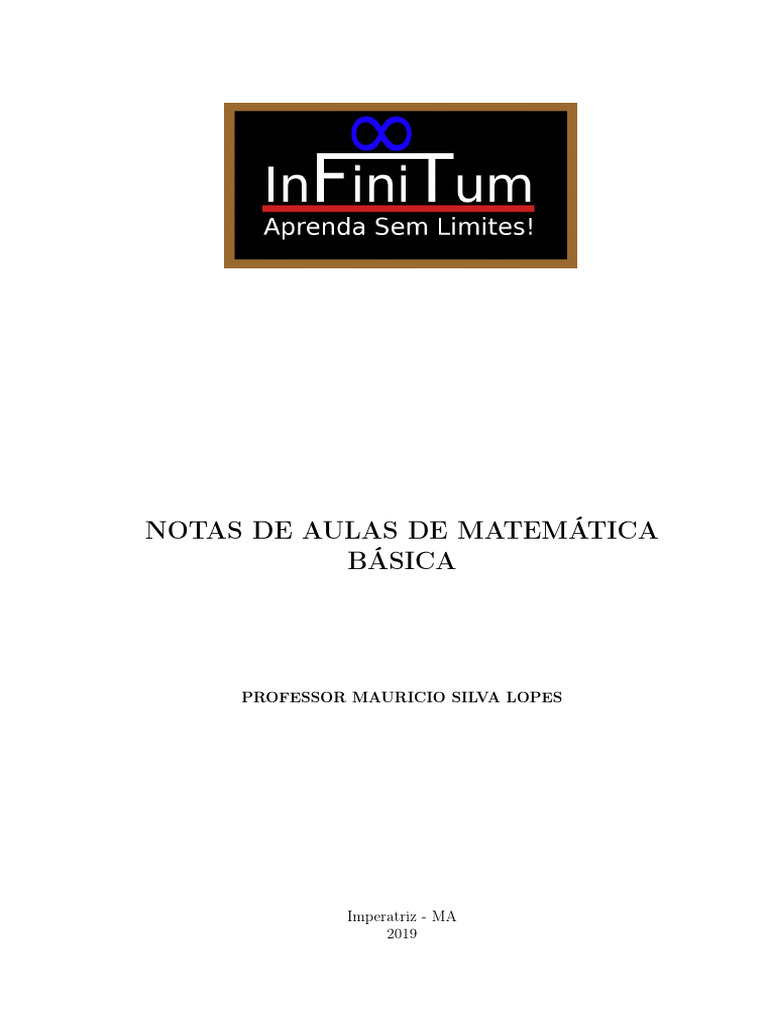 Notas de Aulas de Matemática Básica | PDF | Matemática | Aritmética