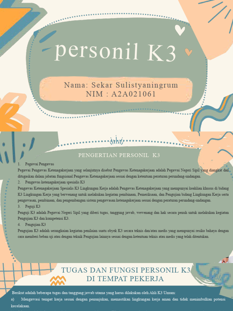 A2a021061 - Sekar Sulistyaningrum - Higiene Lingkungan Kerja - TM 13 | PDF