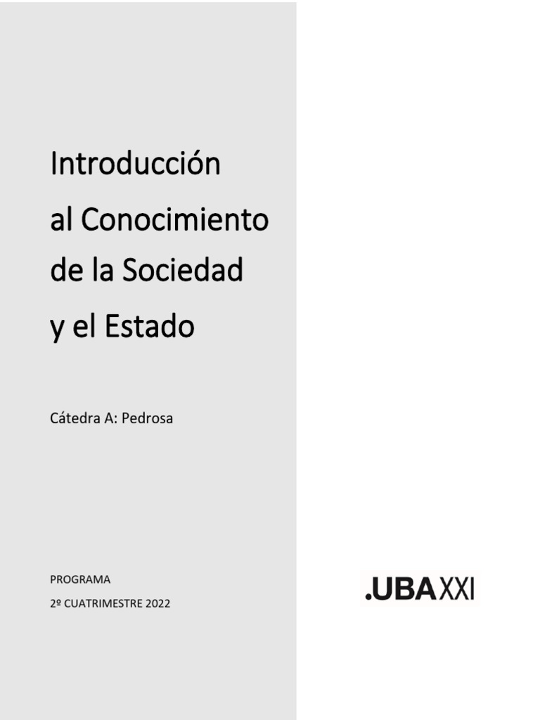 Programa ICSE 2C 2022 | PDF | Populismo | Estado (política)