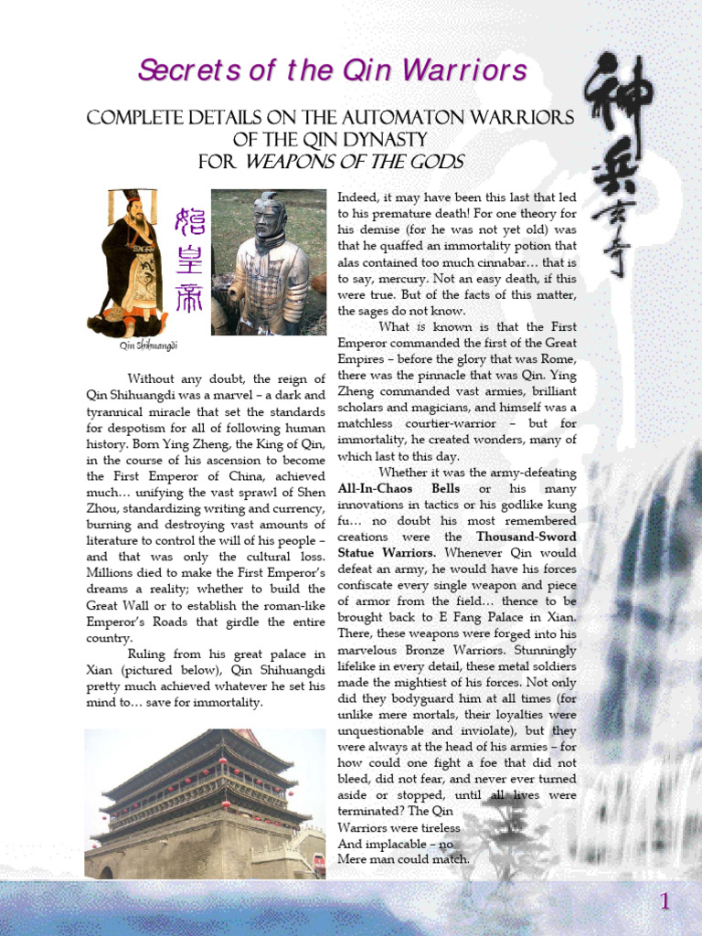 WotG-Secrets of The Qin Warriors | PDF