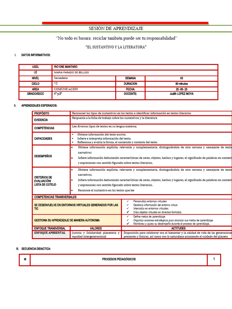1° Ses-Act5-Com-U1 | PDF | Evaluación | Aprendizaje
