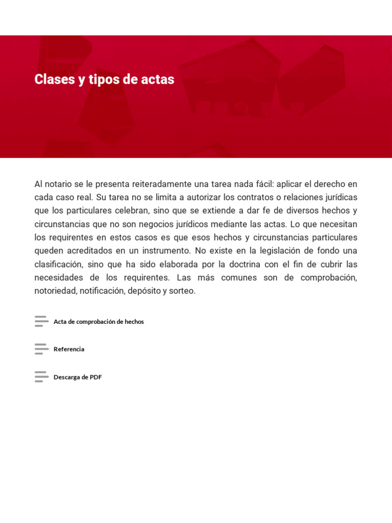 Clases y Tipos de Actas | PDF | Justicia | Crimen y violencia
