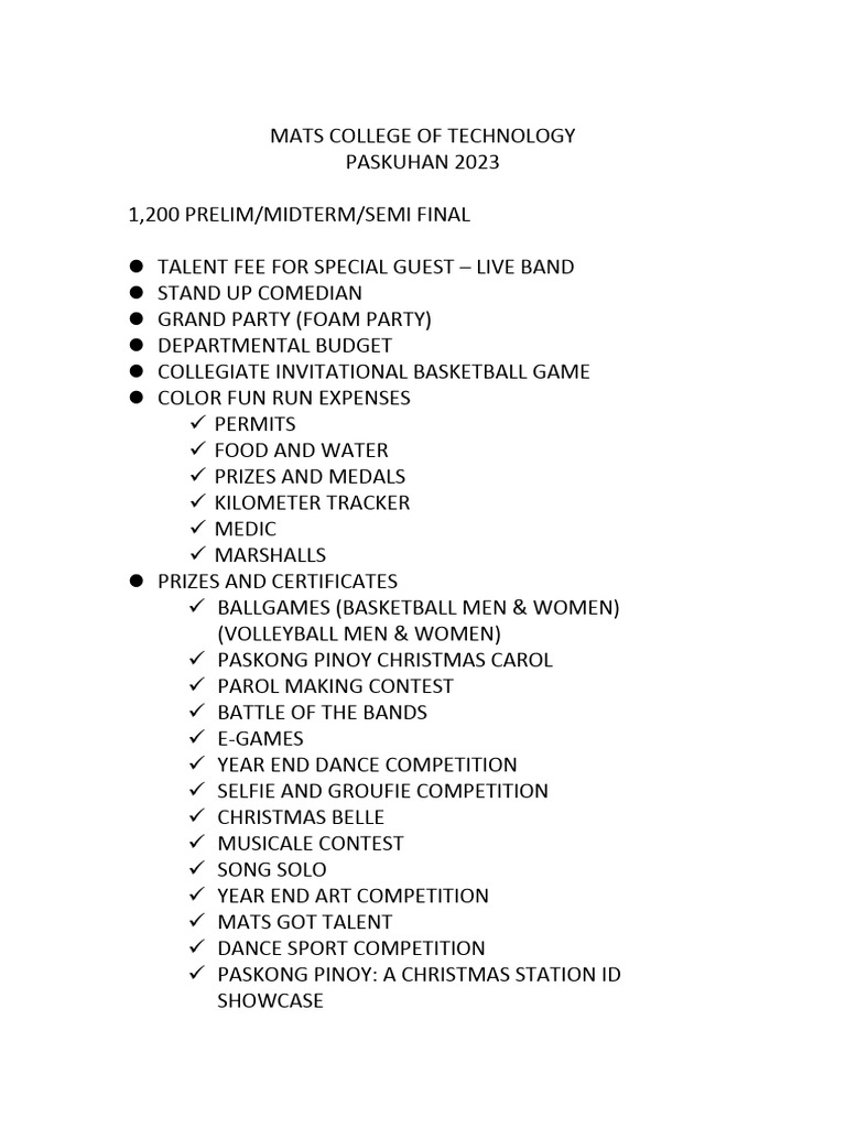 Mats College of Technology | PDF