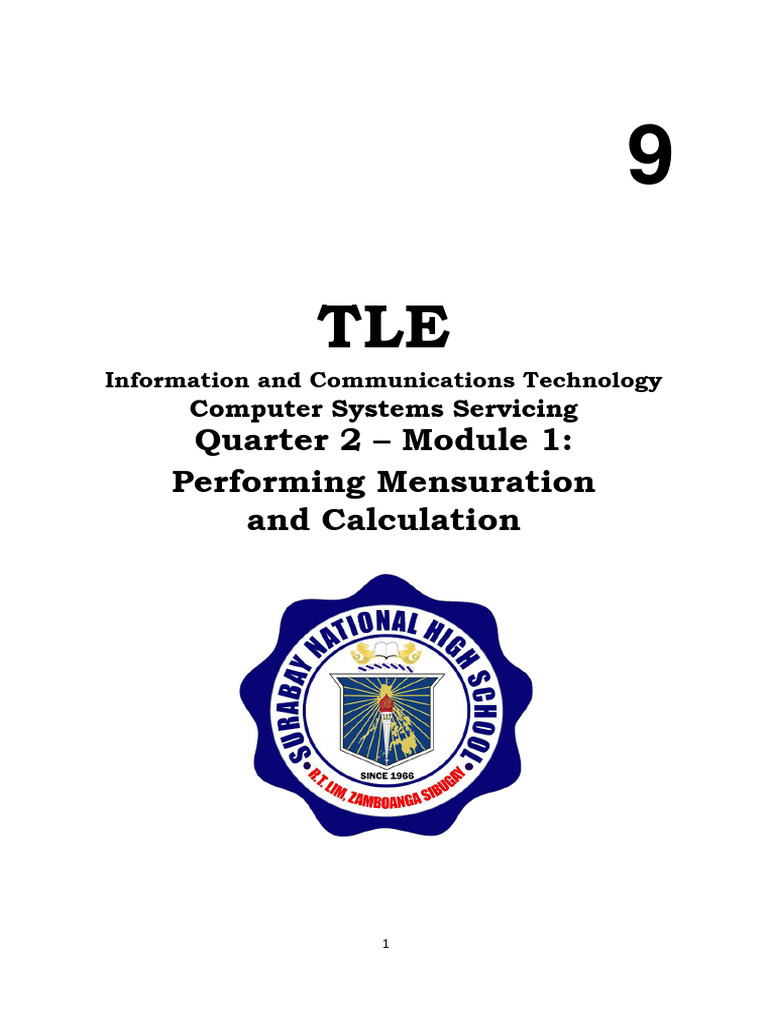 TLE-ICT-CSS-9-Q2 - Module1-PMC Edited Module 1-3 2 | PDF | Hard Disk Drive | Computer Data Storage