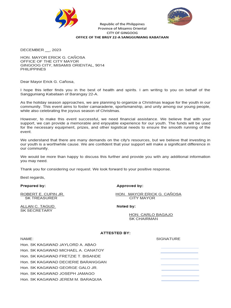 Courtesy Letter | PDF