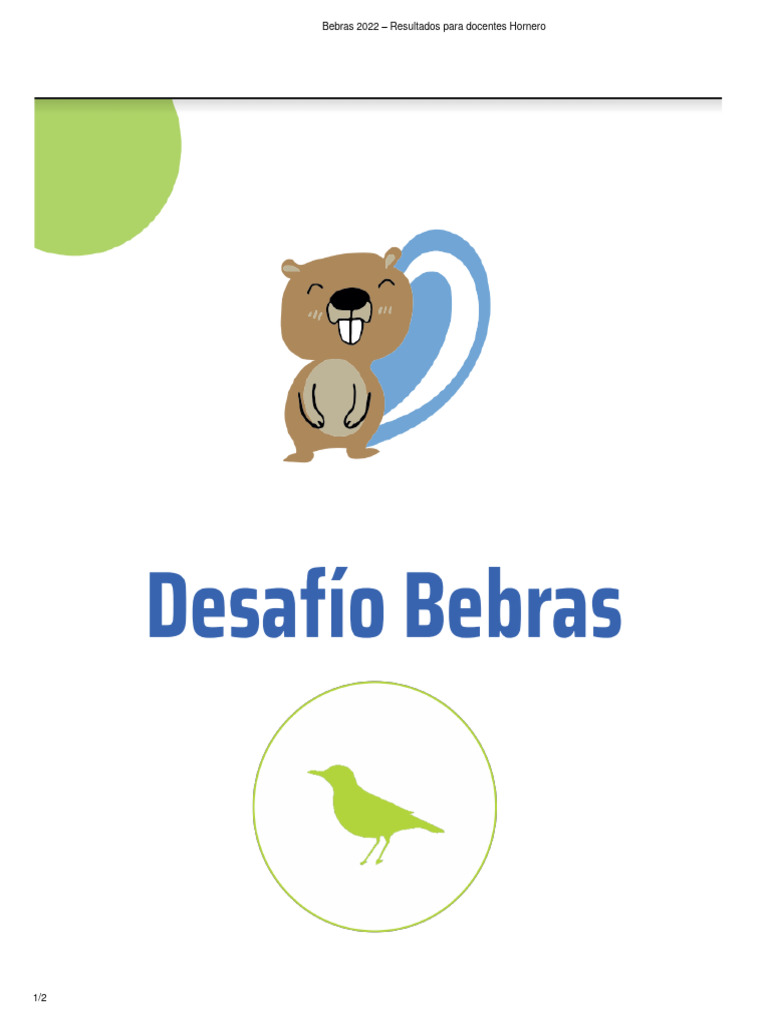 Bebras 2022 - Hornero Docentes | PDF