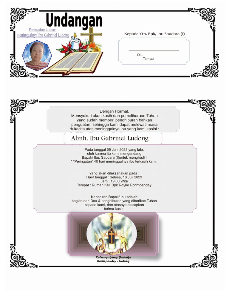 Undangan 40 Hari | PDF
