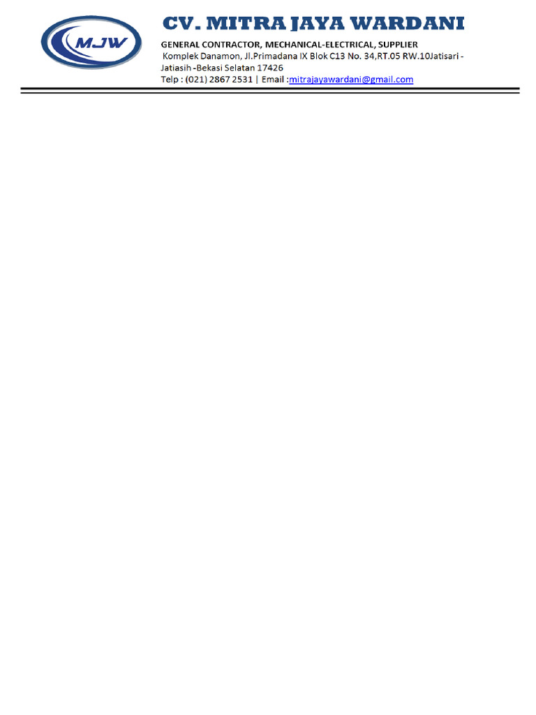 Kop Surat CV Mitra 1 | PDF