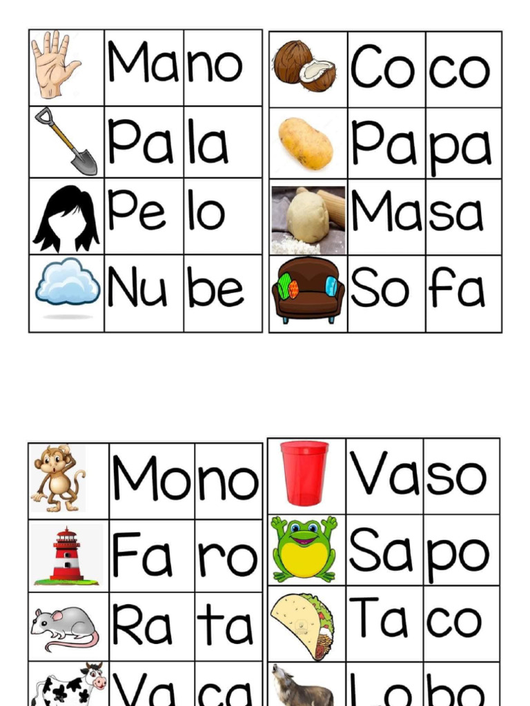 Memorama de Palabras | PDF