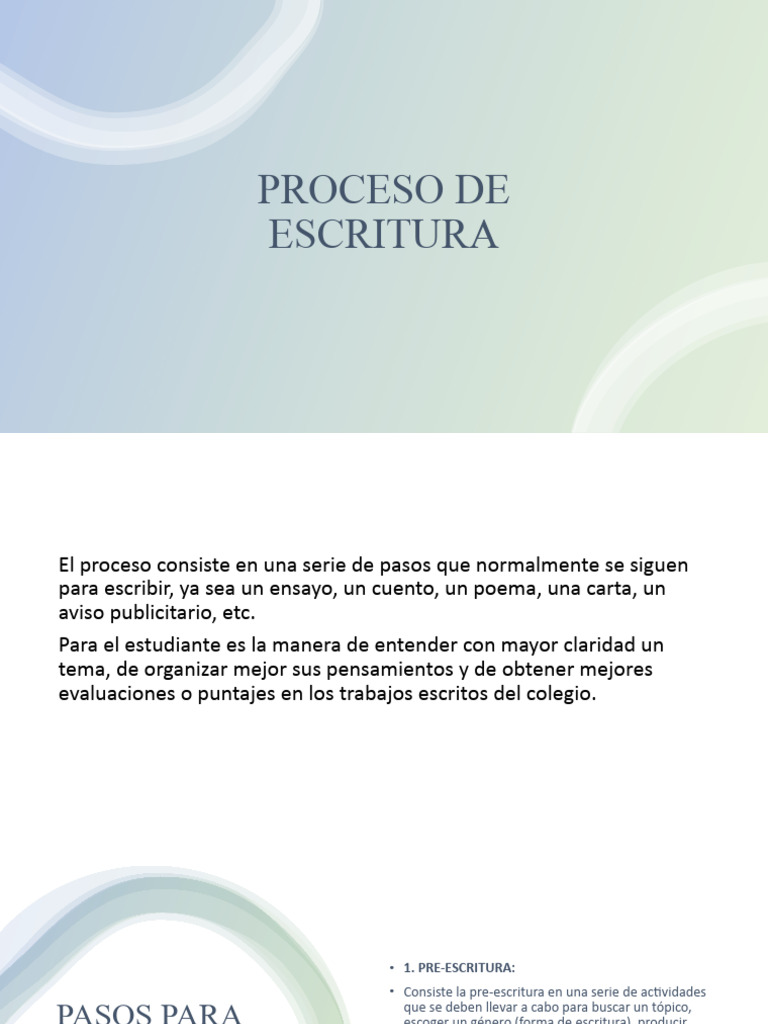 Proceso de Escritura | PDF | Ciencia cognitiva | Comunicación humana