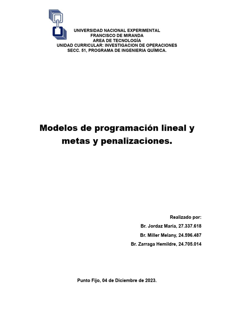 Programacion Lineal | PDF | Programación lineal | Ecuaciones