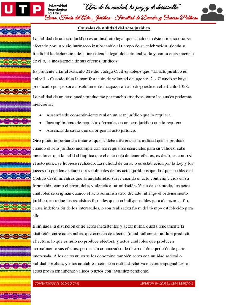 Nulidad Del Acto Juridico | Descargar gratis PDF | Nulo (ley ...