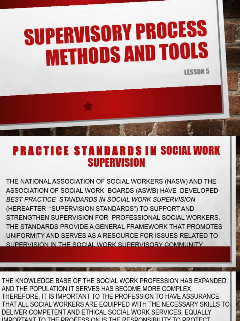Supervisory Process Methods and Tools | PDF | Social Work | Liability ...