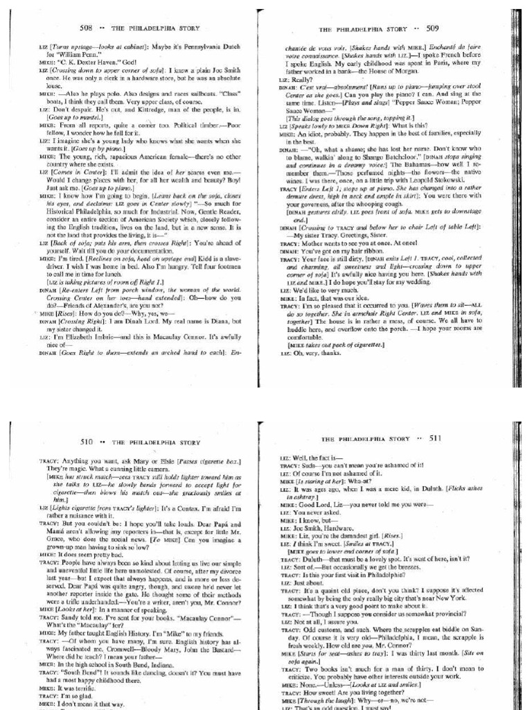 The Philadelphia Story by Philip Barry | PDF