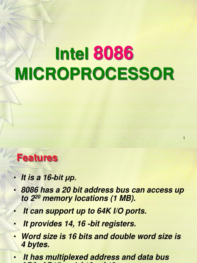 8086 Microprocessor Architecture | PDF | Instruction Set | Pointer (Computer Programming)