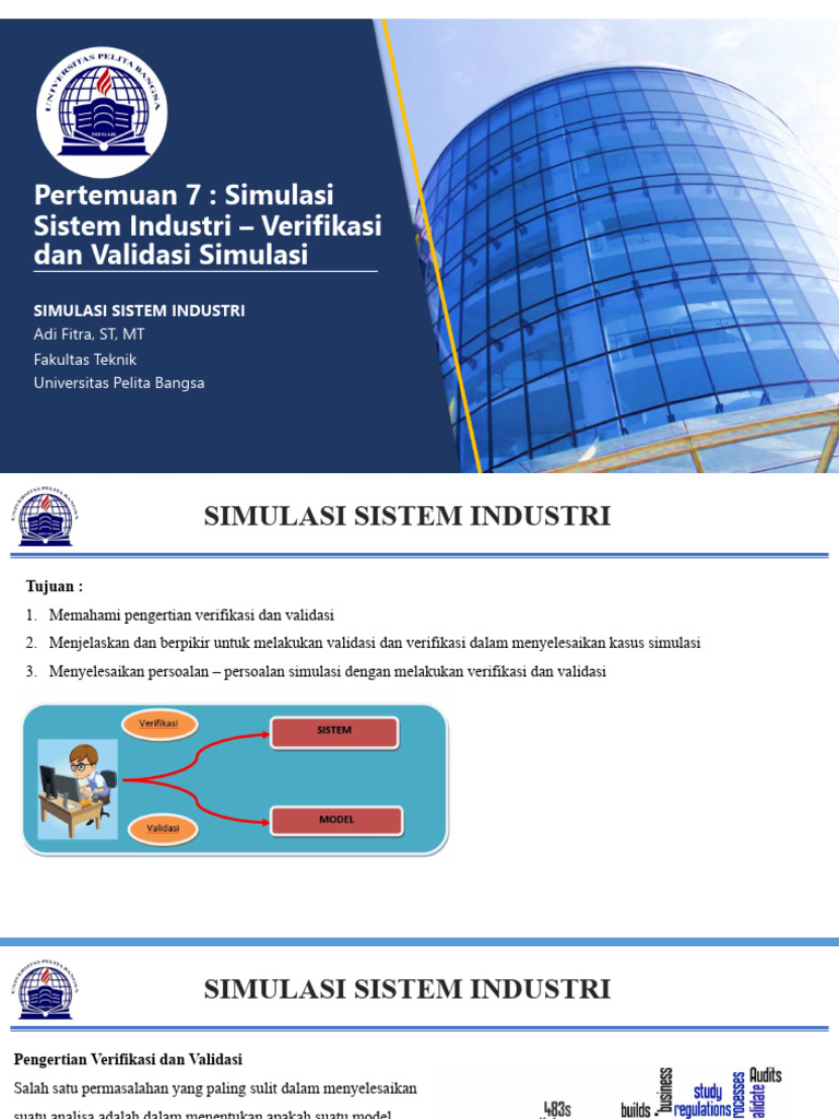 Pertemuan 7: Simulasi Sistem Industri - Verifikasi Dan Validasi ...
