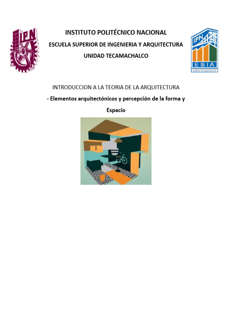 Elementos Arquitectónicos y Percepción de La Forma y Espacio | PDF | Percepción