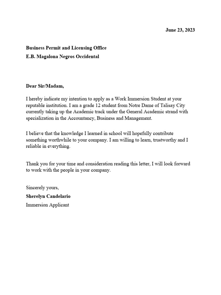 Application Letter | PDF | Learning | Cognition