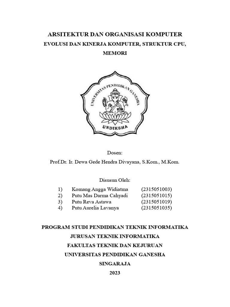 Kelompok 5 - Uts - Arsitektur Dan Organisasi Komputer | PDF | Teknologi & Rekayasa