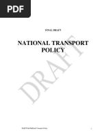 National Transport Policy | PDF | Public Transport | Transport