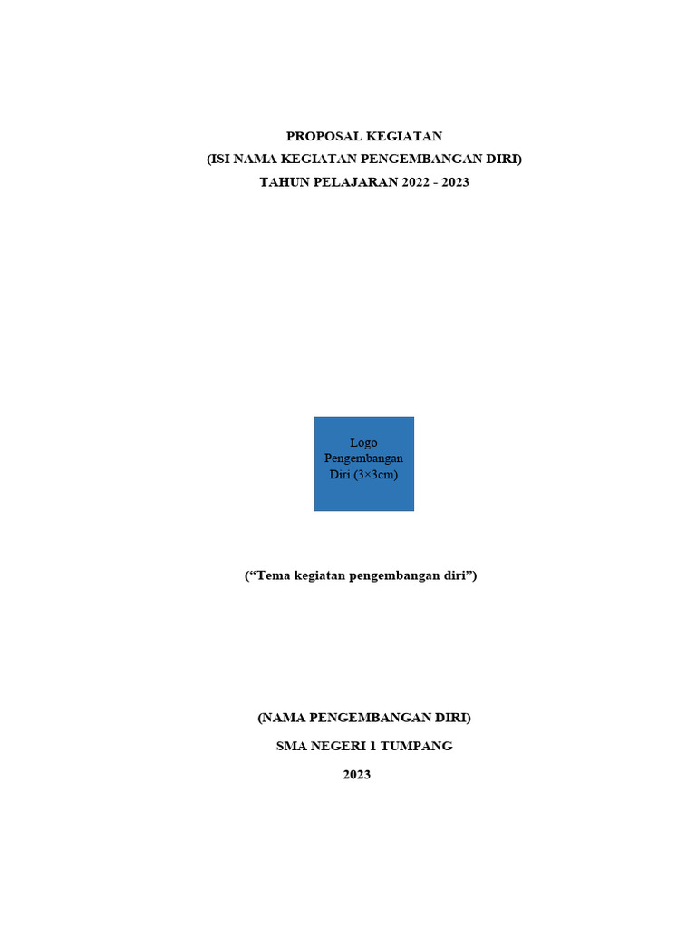 Proposal Kegiatan OSIS SMA | PDF | Karier & Perkembangan | Ilmu Sosial