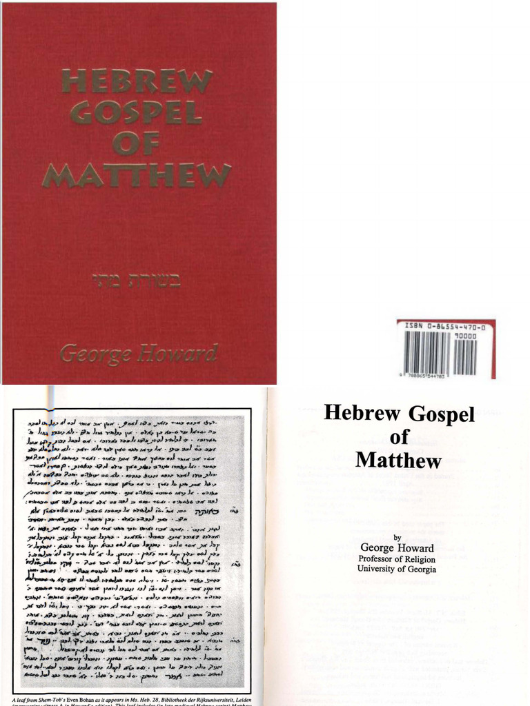 Hebrew Gospel of Matthew by George Howard - Highlighted | PDF