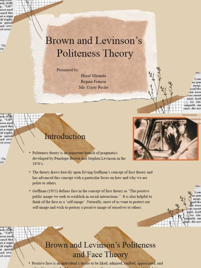 Brown and Levinson's Politeness Theory | PDF | Behavioural Sciences ...
