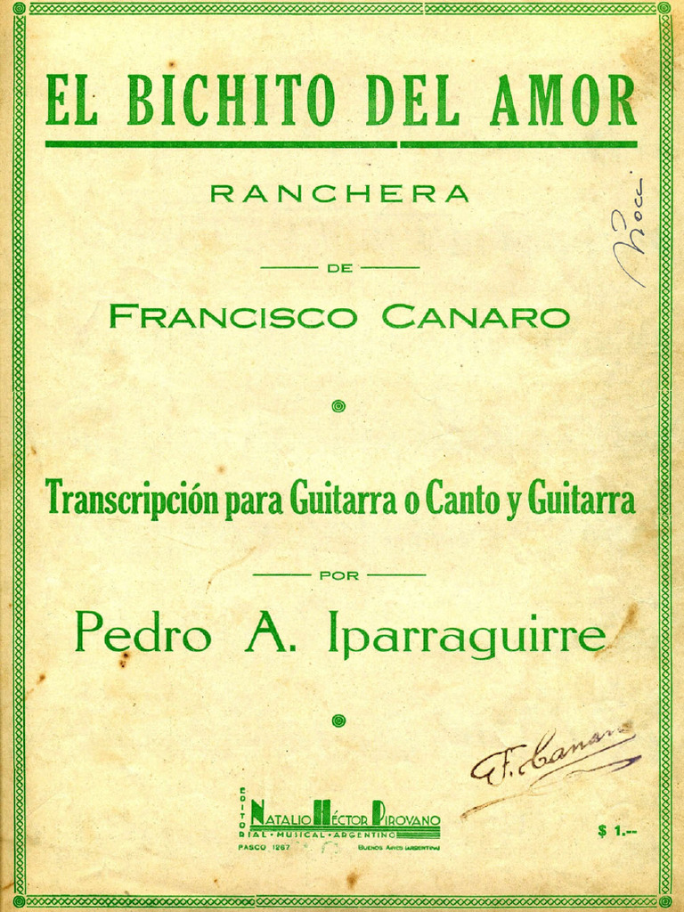 Canaro-Iparraguirre El Bichito Del Amor | PDF