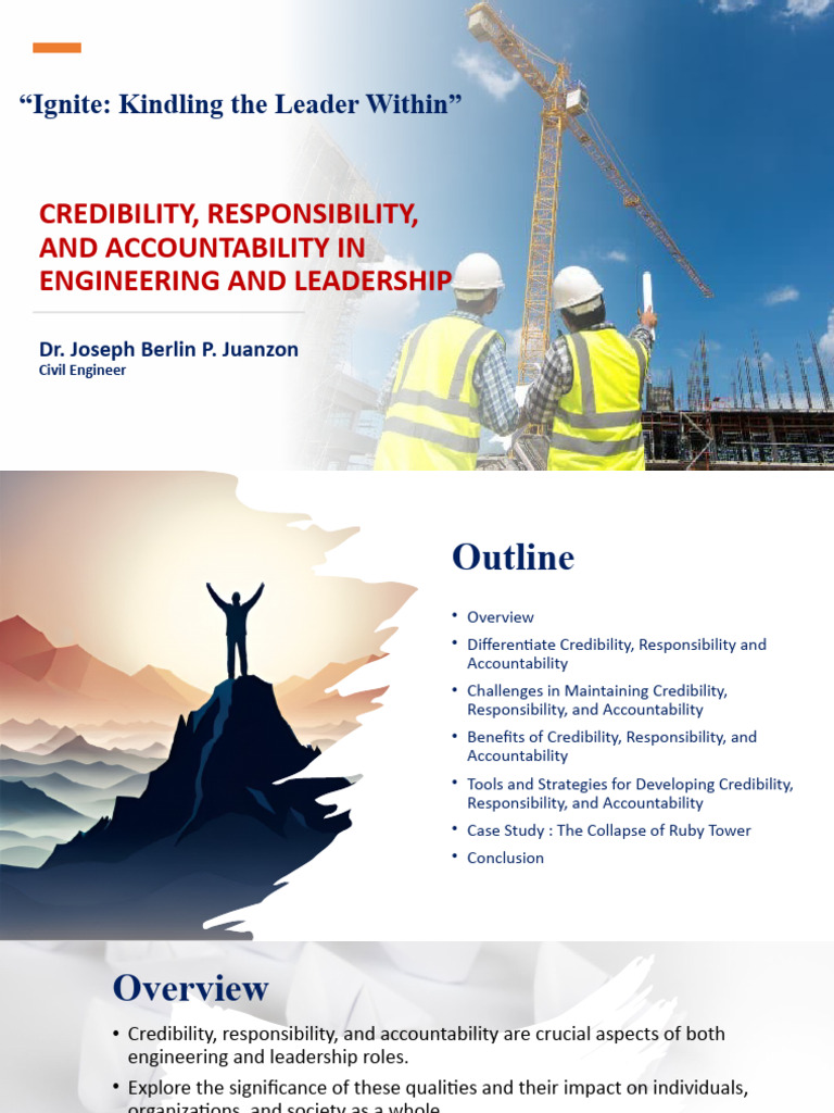 Credibility, Responsibility, and Accountability in Engineering | PDF ...