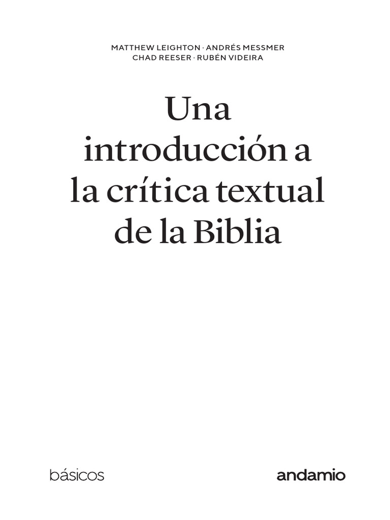 Una Introduccion A La Critica Textual de | PDF