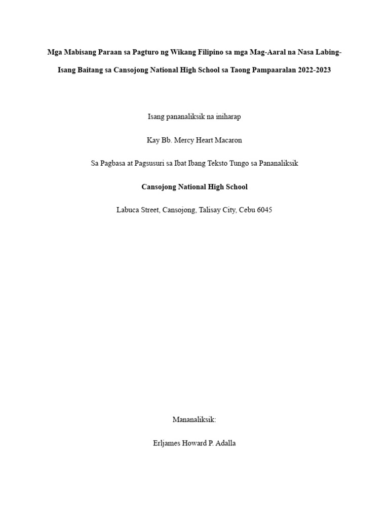 Fil - Theoretical Framework | PDF