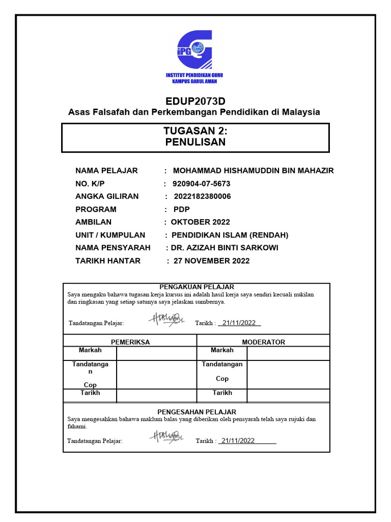 Falsafah Pendidikan Kebangsaan Pdf