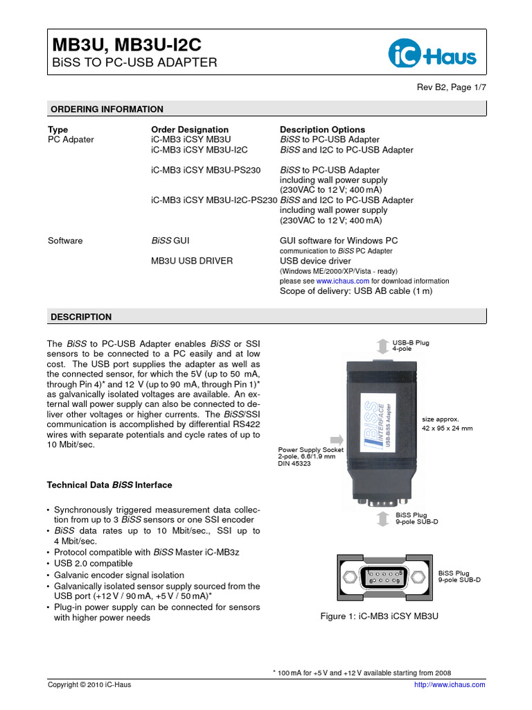 MB3U - Datasheet | PDF | Usb | Computer Hardware