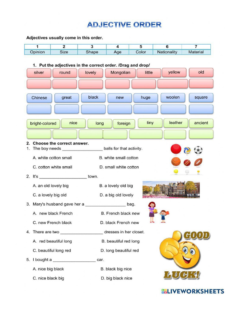 Order of Adjectives | PDF